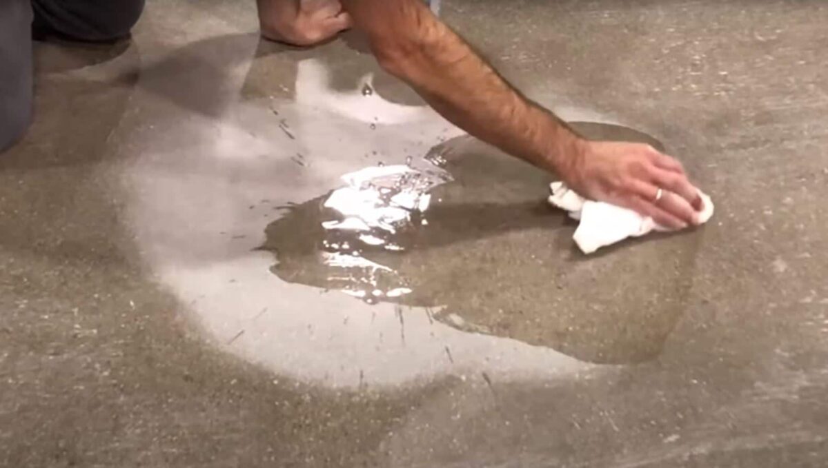 What should I do if a chemical spills on my polished concrete floor ...